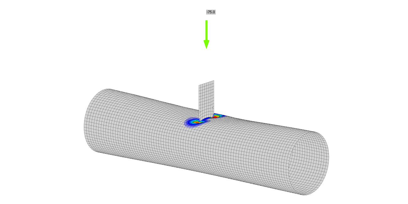Plate to circular hollow section | IDEA StatiCa